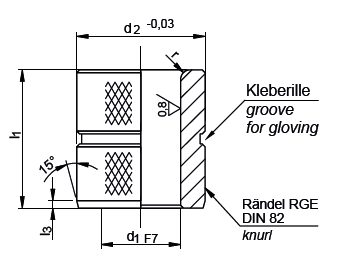 Knurled drill bushing - sim. to DIN 179 | SM 1000-1