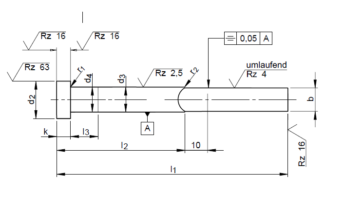 Blade ejector pin - DIN 1530 FAH | SM 1013-2